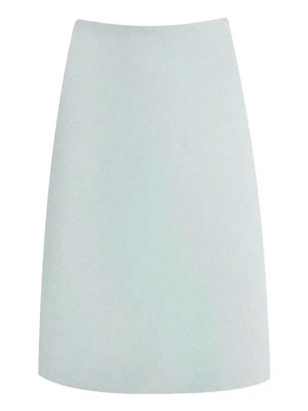 Miu Miu Silk Flared Skirt - Blue