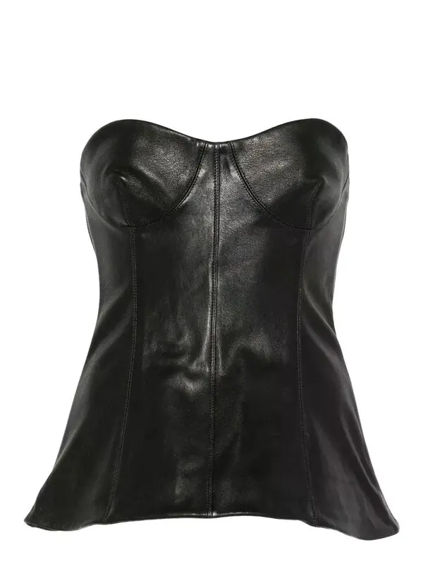 Simkhai Strapless Bustier Top - Black