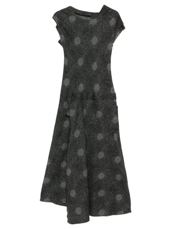 Yohji Yamamoto Polka-dot Dress - Black