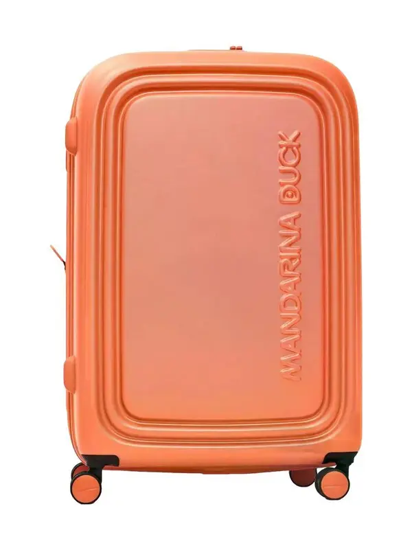 MANDARINA DUCK Embossed Logo Suitcase - Orange