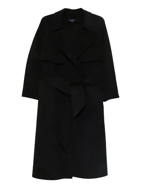 Soeur Belted-waist Coat - Black