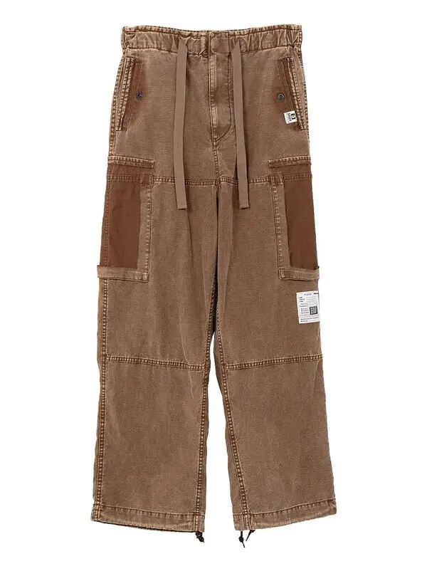 Mihara Yasuhiro Relaxed Fit Cargo Trousers - Brown