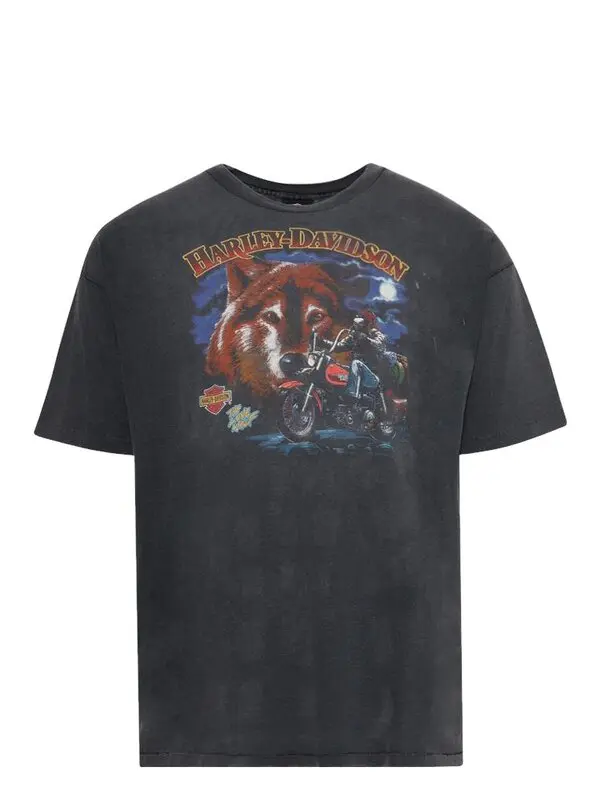 EARTHLING VIP Harley Davidson Vintage Tee Black - A