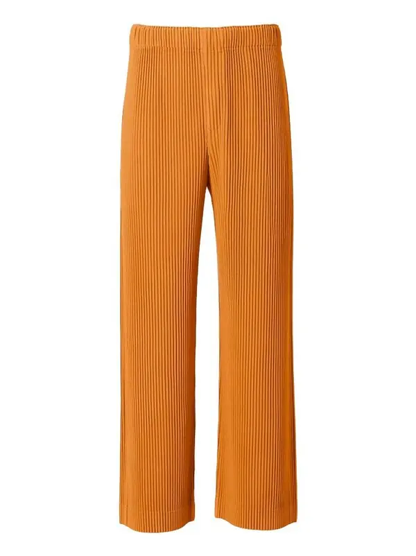 Issey Miyake Pleated Wavellite Pants - Orange