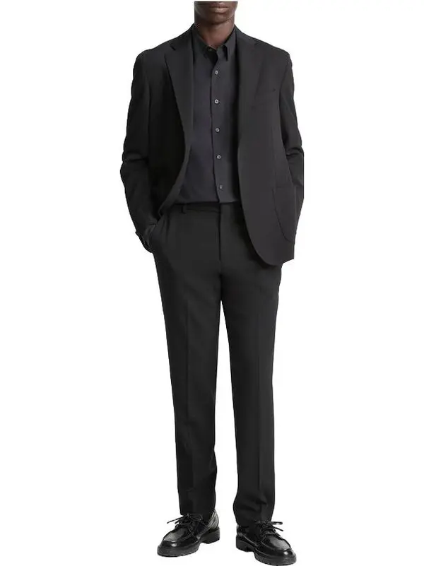 Vince Stretch-wool Classic Pant - Black