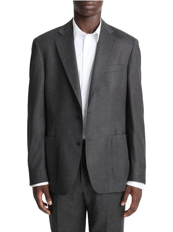 Vince Wool-silk Flannel Sport Coat - Gray