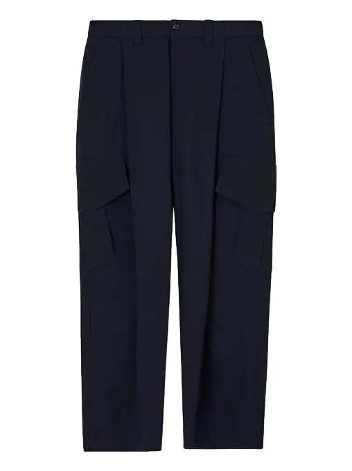 Giorgio Armani Single-pleat Virgin Wool Crêpe Trousers - Red