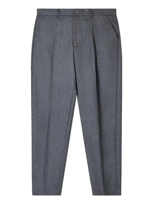 Emporio Armani Virgin-wool Stretch-twill Trousers - Natural
