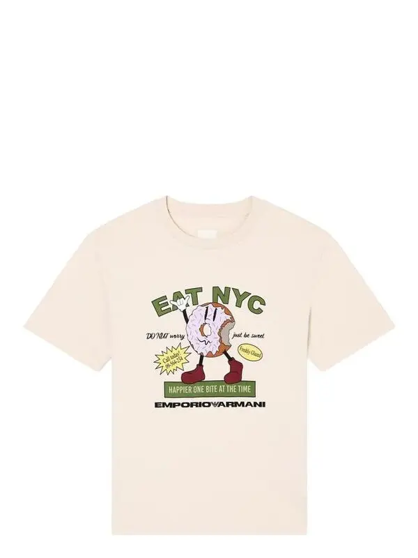 Emporio Armani New York Capsule Collection Eat Nyc Print Jersey T-shirt - Red