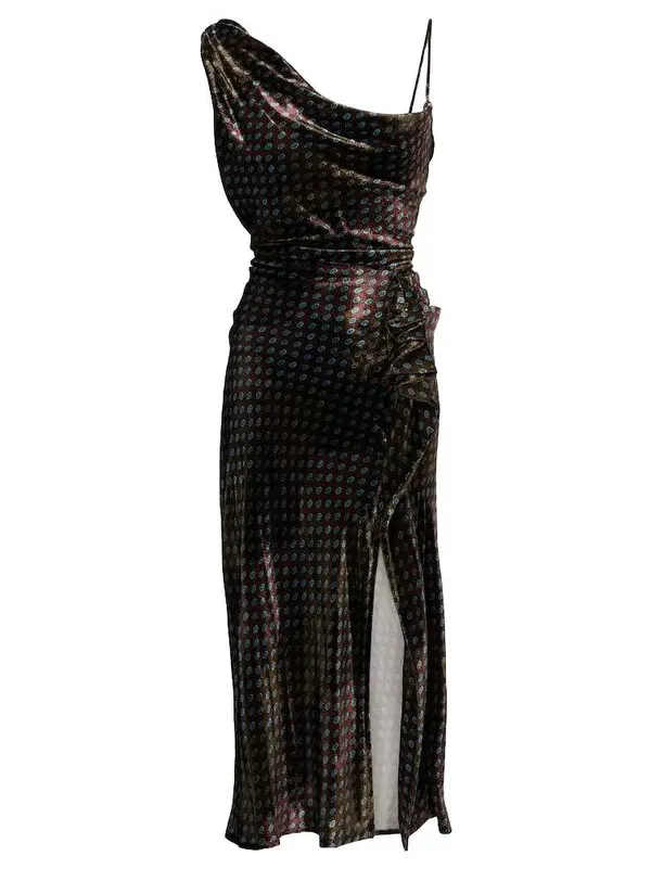 Dries Van Noten Asymmetric Printed Gown - Multicoloured