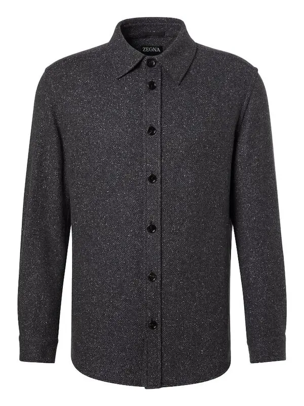 Zegna Cashmere And Silk Overshirt - Grey