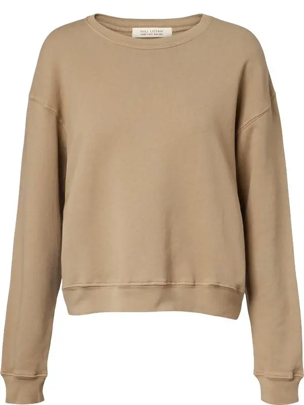 NILI LOTAN Gortana Cotton Sweatshirt - Beige
