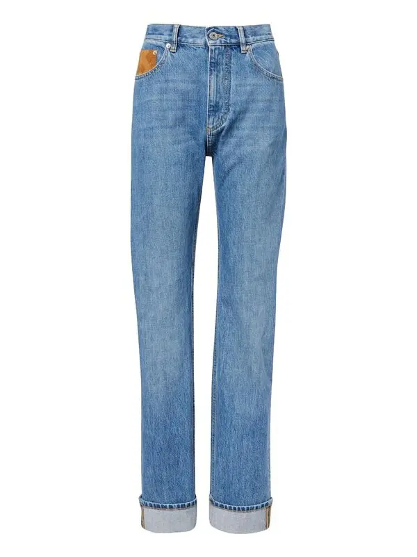 Bottega Veneta High-rise Straight Jeans - Blue