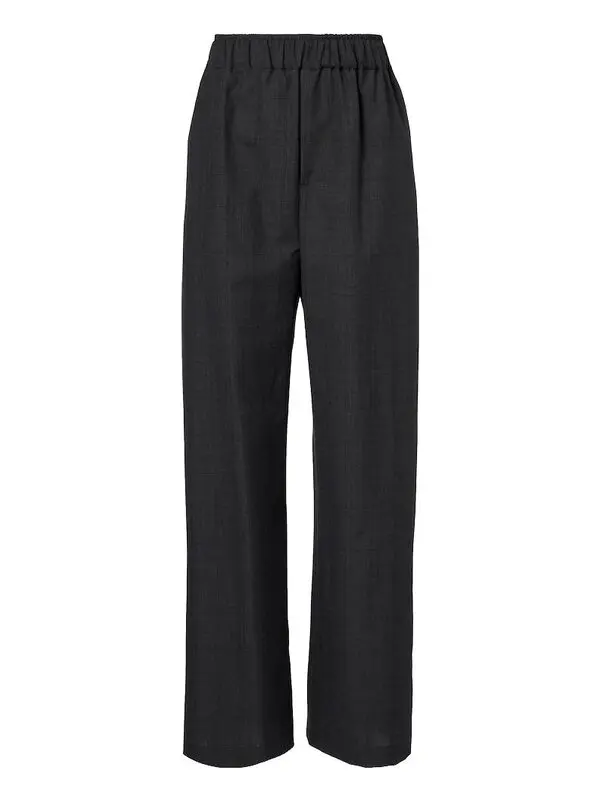 THE FRANKIE SHOP Baxter Plaid Wide-leg Pants - Grey