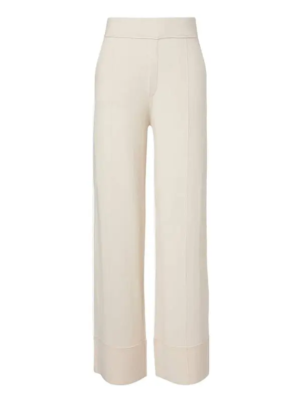 Jardin Des Orangers Wool And Cashmere Wide-leg Pants - White