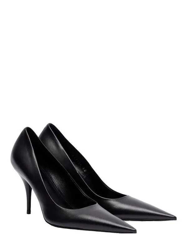 Balenciaga Avenue 90 Leather Pumps - Black