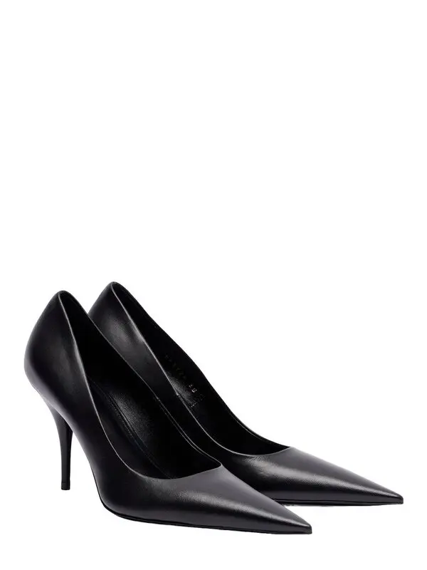 Balenciaga Avenue 90 Leather Pumps - Black