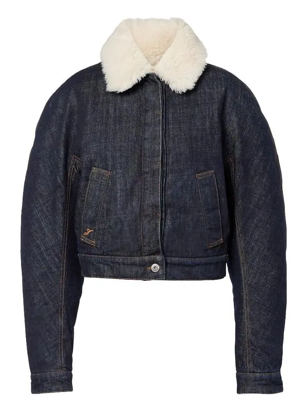 Jacquemus Denim Blouson Jacket - Blue