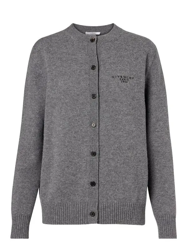 Givenchy Wool And Cashmere Cardigan - Grey