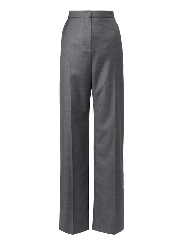 Givenchy High-rise Straight Wool Pants - Grey