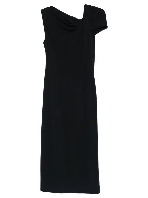 Givenchy Draped Midi Dress - Black
