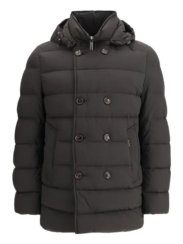 MOORER Double-breasted Down Jacket - Black