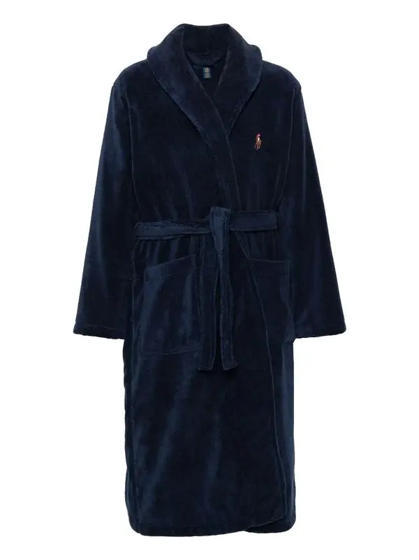 Ralph Lauren Cotton Sleep Robe - Cruise Navy