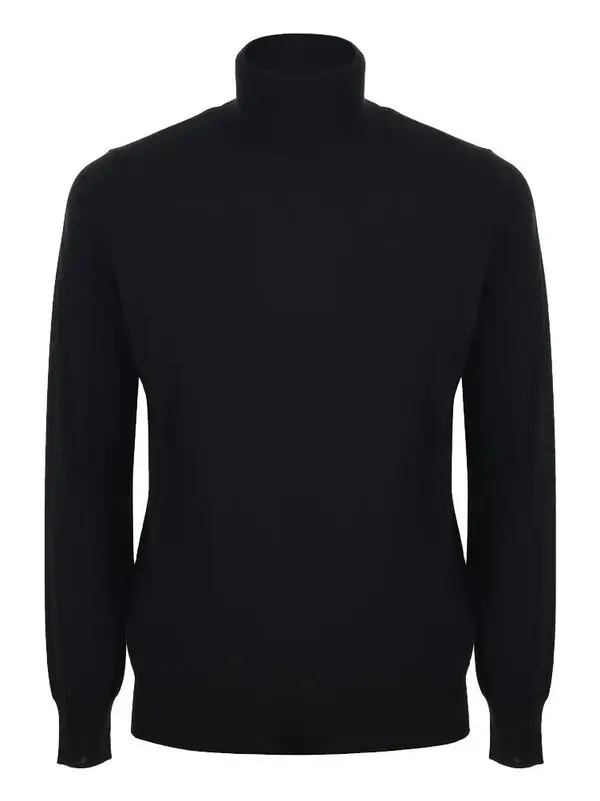 PAOLO PECORA Dolce Vita Virgin Wool Sweater - Black