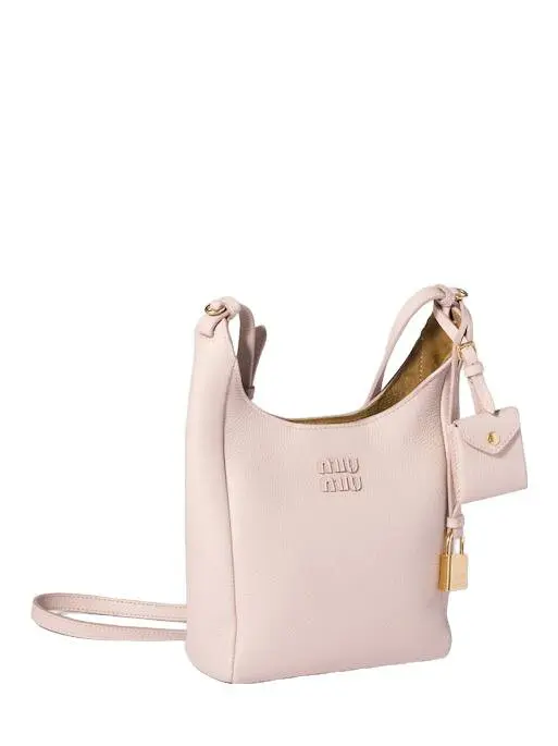 Miu Miu Leather Bucket Bag - Water Lily/olive Green