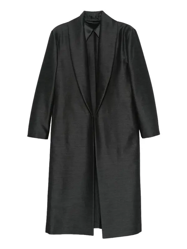 Alberta Ferretti Shawl Lapel Coat - Black
