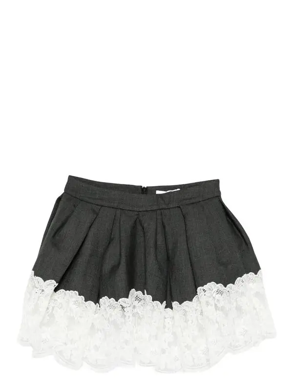 MARKGONG Lace-trimmed Skirt - Grey