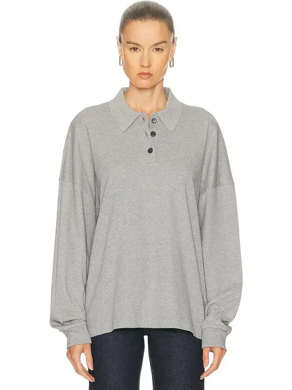 EAVES Lene Polo - Heather Grey