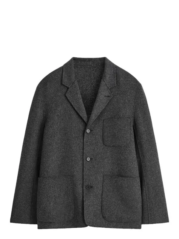 Cos Unstructured Double-faced Wool Blazer - Gray