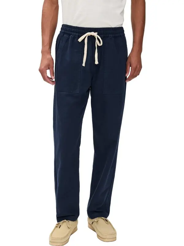 MCTAVISH Twill Pull-on Pants - Dark Blue