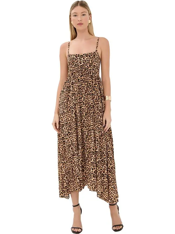 AZLEE Rachel Midi Dress - Leopard