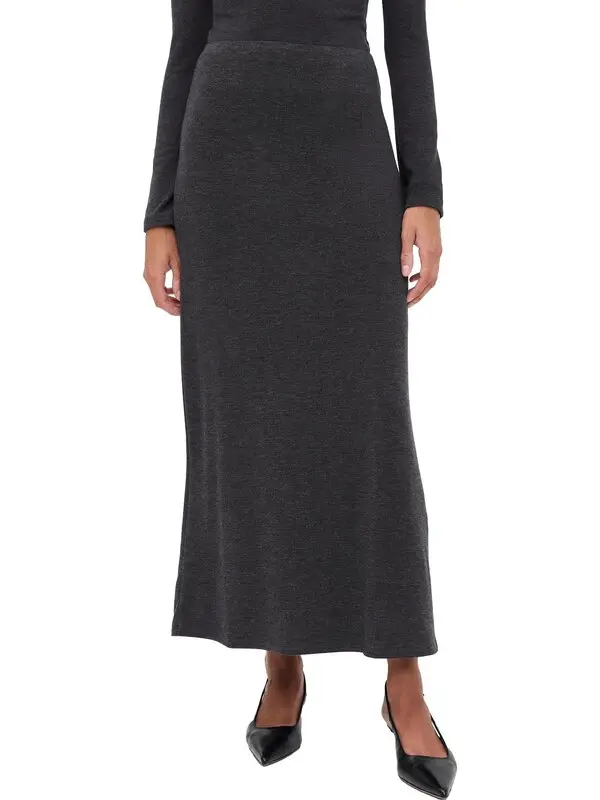 Z Supply Demure Maxi Skirt - Charcoal Heather