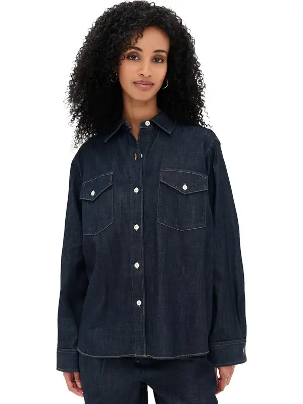 Jenni Kayne Colt Denim Shirt - Dark Denim