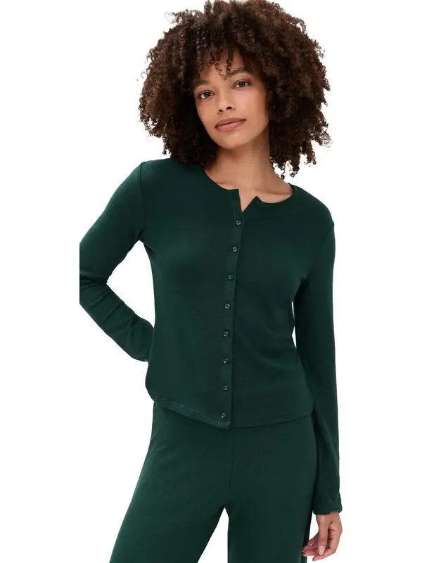 LESET Lauren Classic Cardigan - Emerald