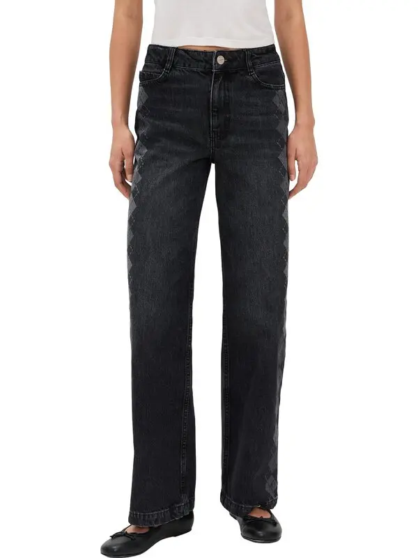 DAMSON MADDER Sinclair Straight Leg Jeans - Grey
