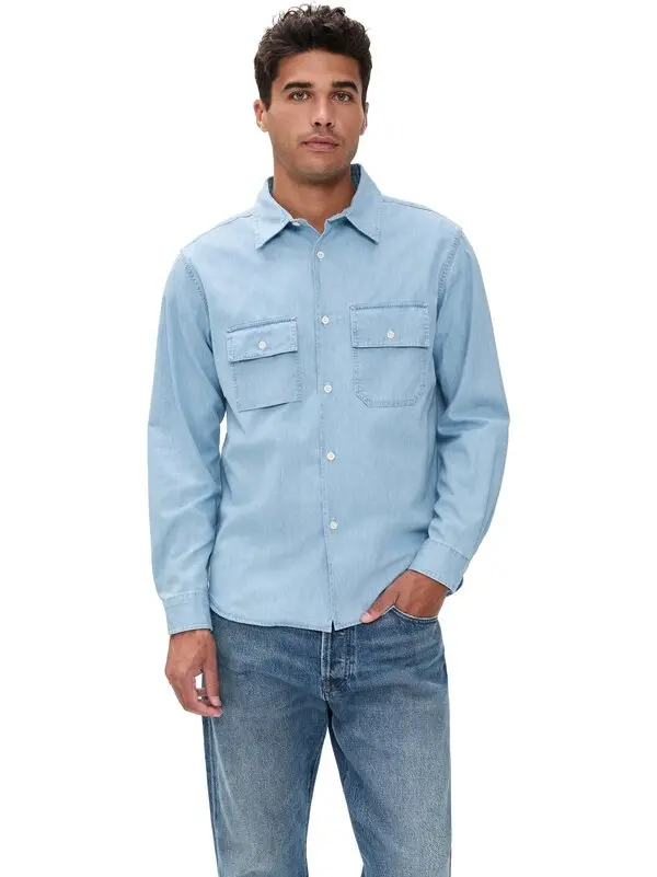 KNICKERBOCKER Pacific Denim Shirt - Light Wash Indigo