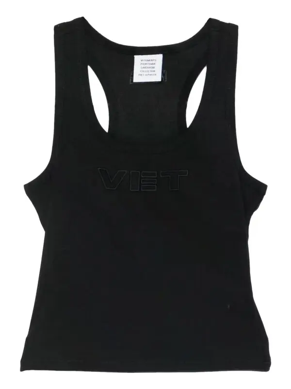 Vetements Logo-embroidered Tank Top - Black