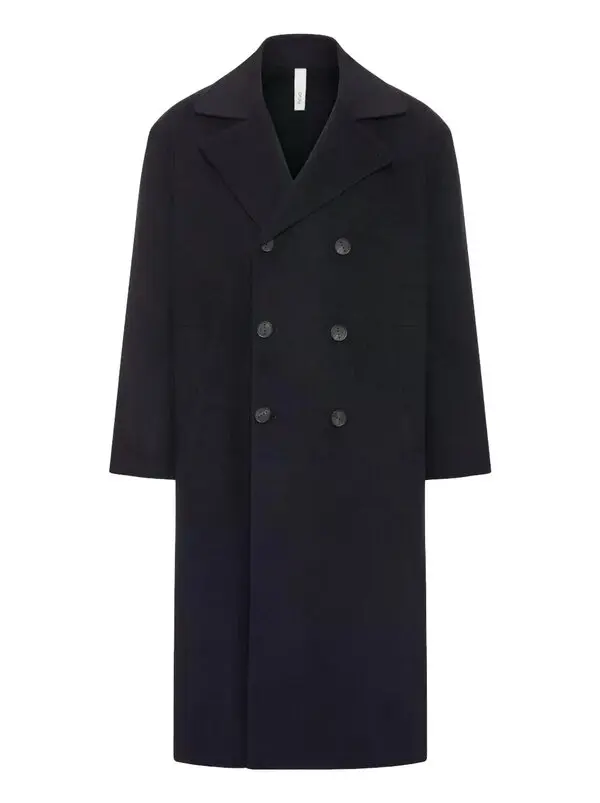 HEVO Double-breasted Wool Coat - Black