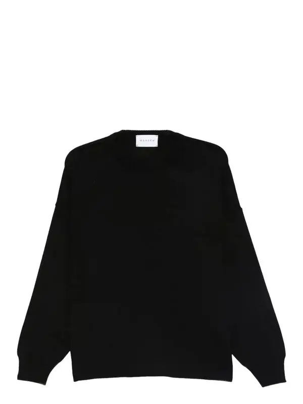 MARSEM Long-sleeve Crew-neck Sweater - Black