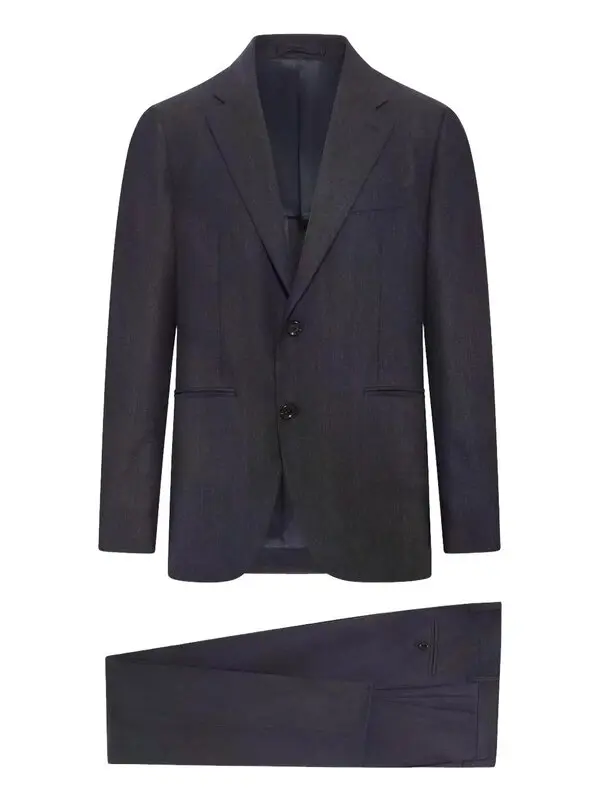 LARDINI Wool Single-breasted Suit - Blue