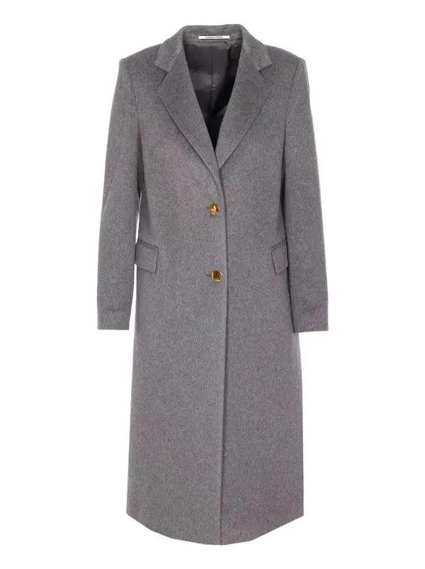 Tagliatore Buttoned Cashmere Coat - Grey