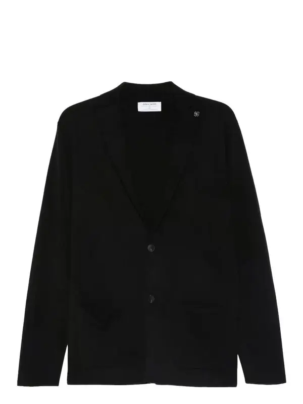 GRAN SASSO Single-breasted Wool Blazer - Black