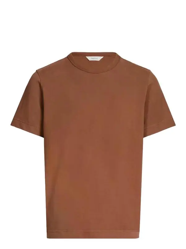 SELECTED Cotton T-shirt - Brown