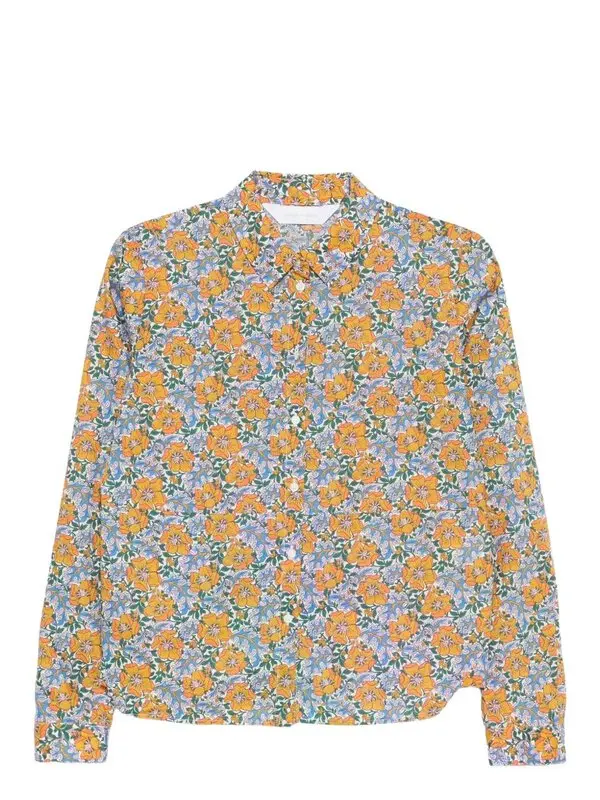 ROBERT FRIEDMAN Floral-print Long-sleeve Shirt - Yellow