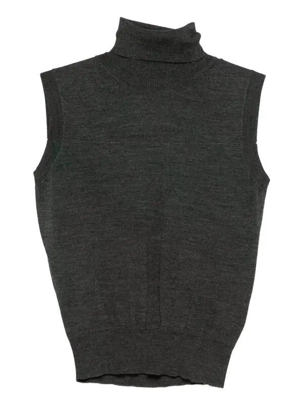 GOES BOTANICAL Sleeveless Roll-neck Top - Grey