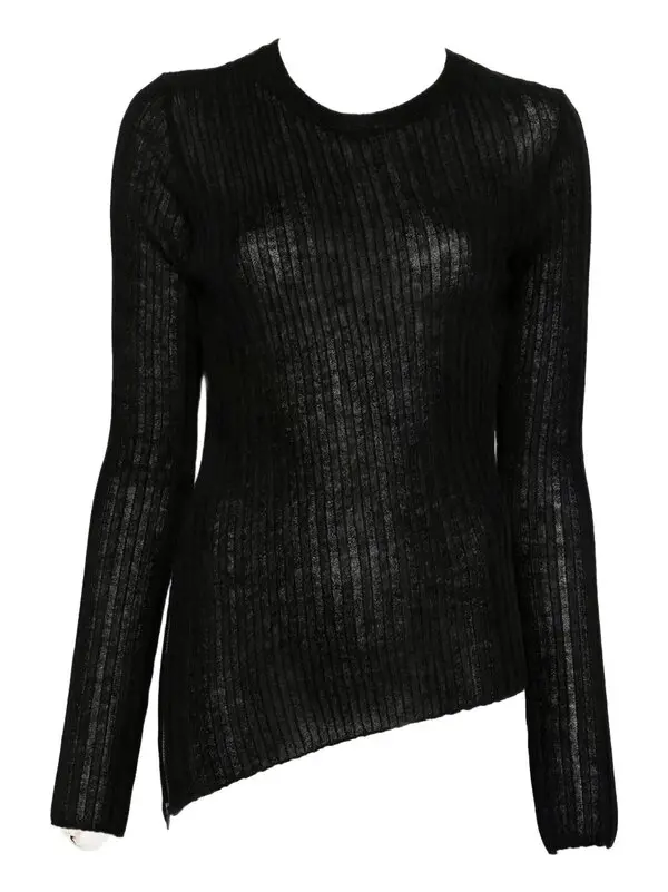 Yohji Yamamoto Ribbed-knit Jumper - Black